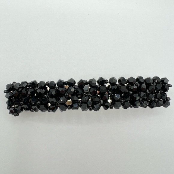 Accessories | Black Crystal Beaded Hair Clip | Poshmark